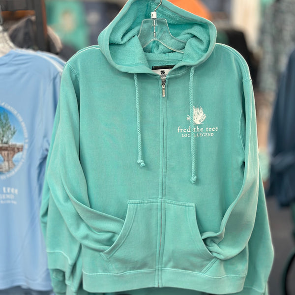Fred the Tree Women's Full Zip MINT – Bayshore Clothing